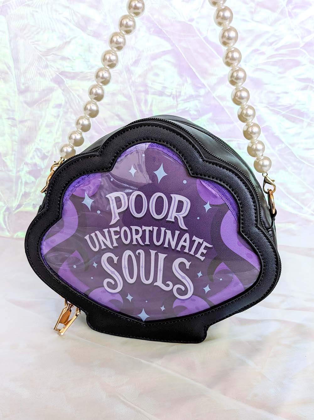 Mermaid Shell Ita Bag Black – Rainbow Space Unicorn