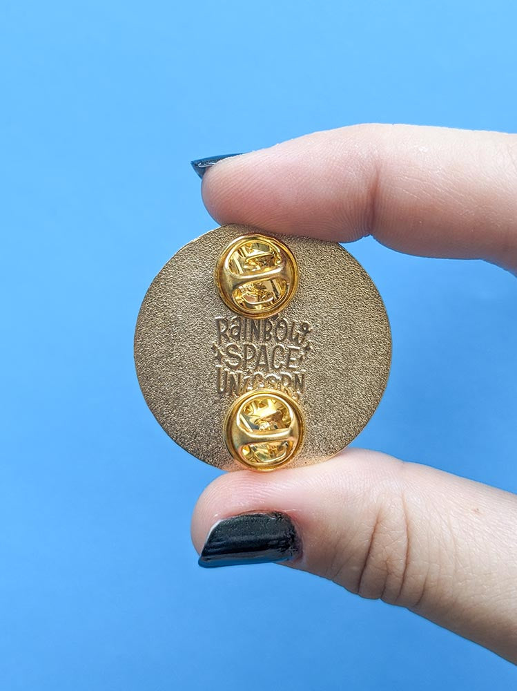 Pluto Is A Planet Pin – Rainbow Space Unicorn