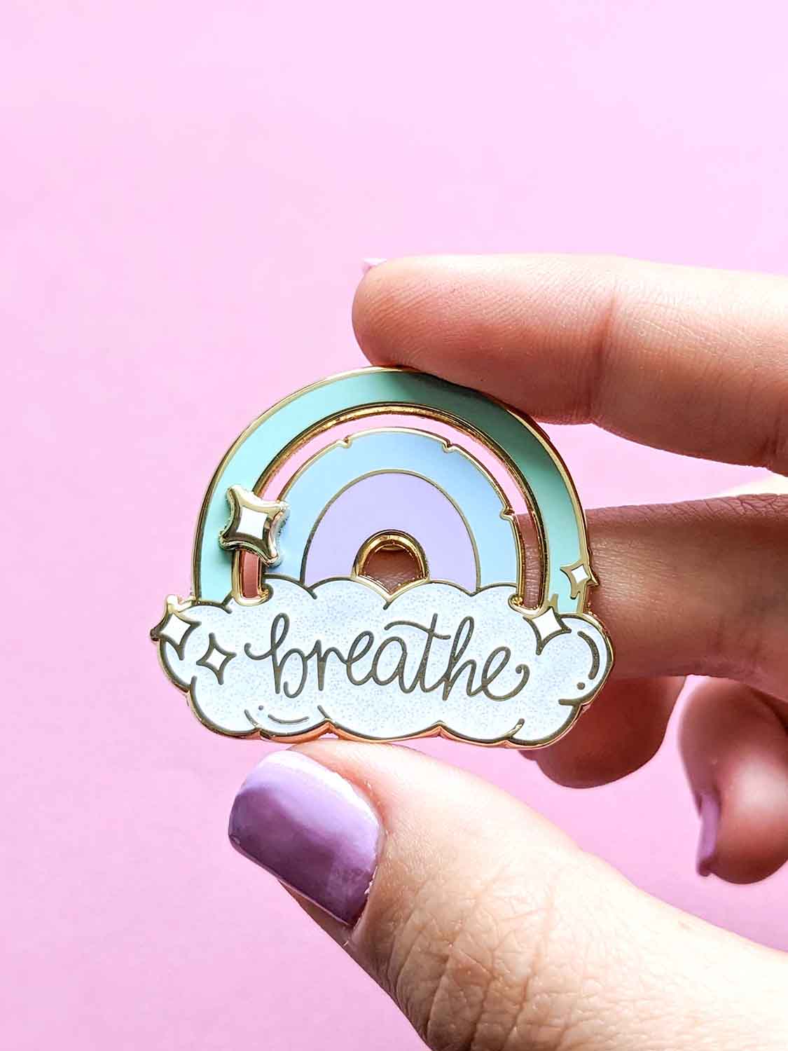 Enamel Pins – Rainbow Space Unicorn